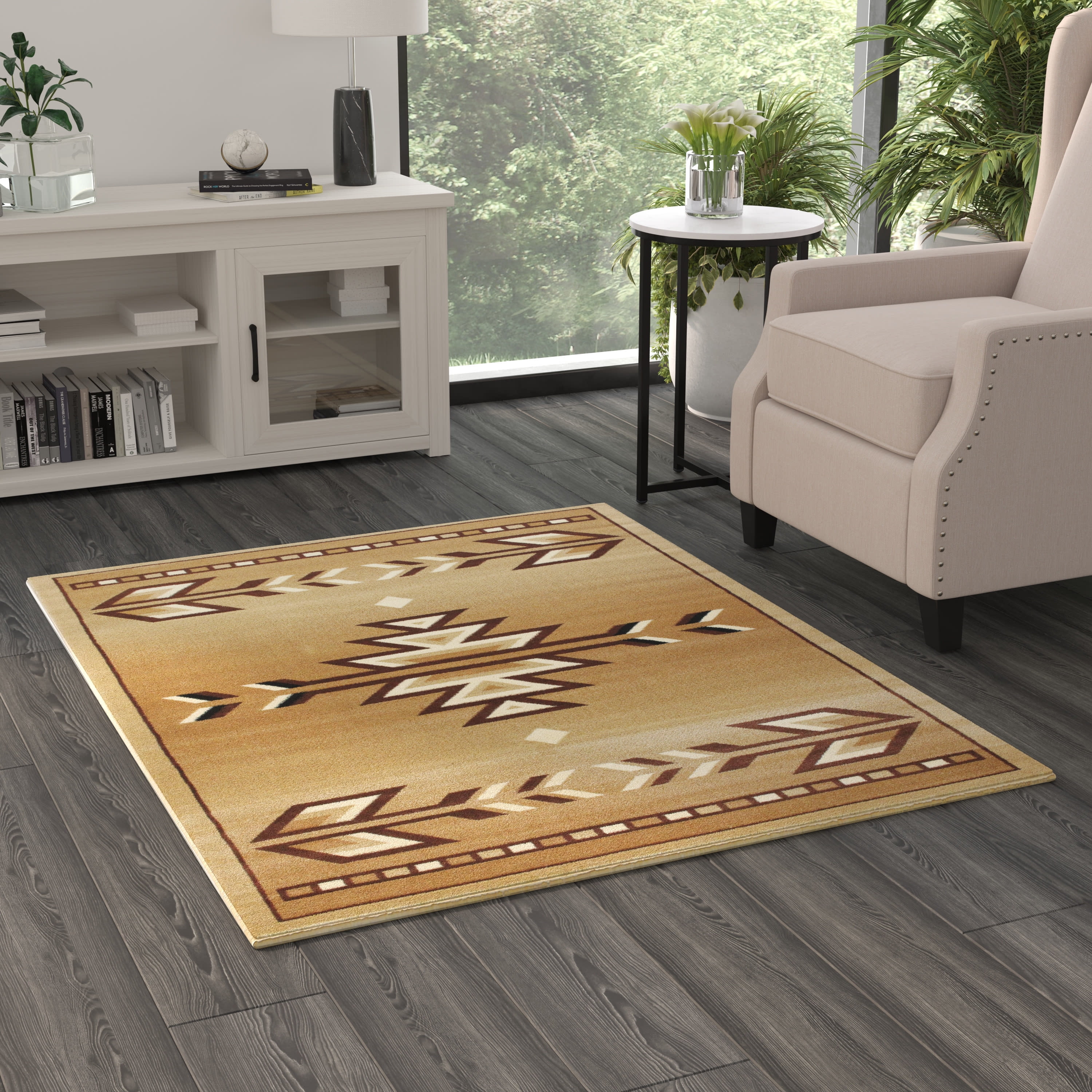 Masada Rugs Southwest , Area Rug (4 Feet X 5 Feet), Beige - Walmart.com