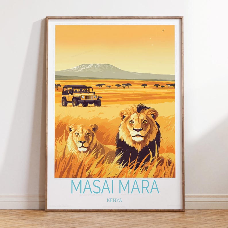 Masai Mara Kenya Poster – Kenya Wall Art, Masai Mara Print ...