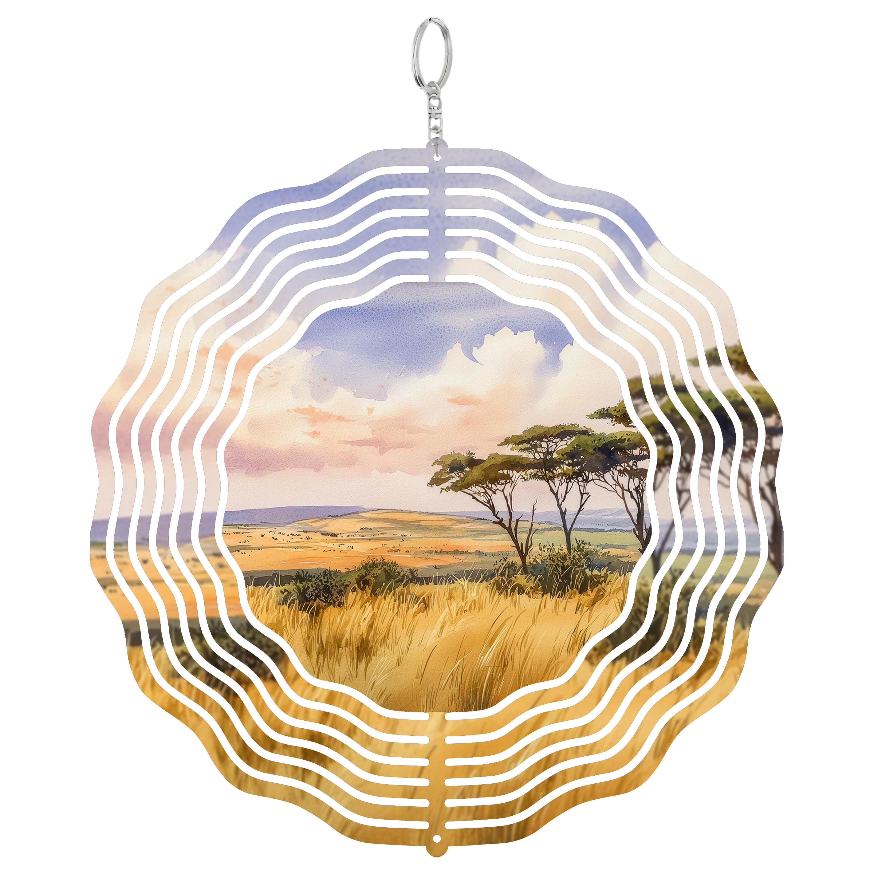 Masai Mara Kenya Safari 3D Wind Spinner Kinetic Hanging Yard Art ...