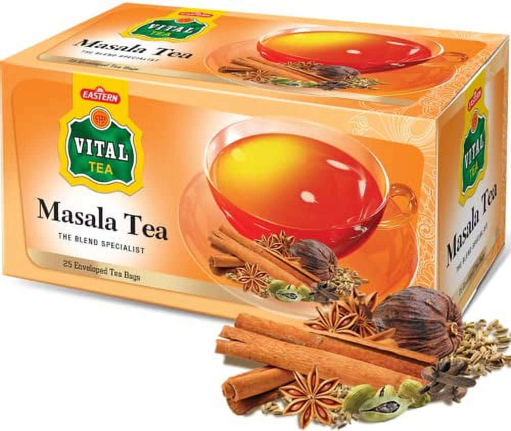 Vital Masala Black Tea - 25 Teabags 50g - Walmart.com