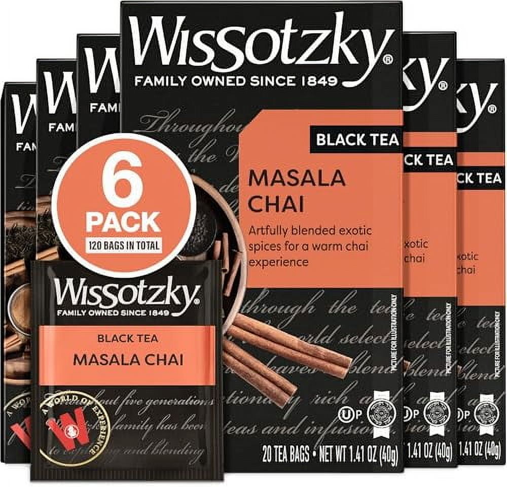 Masala Chai Black Tea (6 Pack - 120 Tea Bags) | Aromatic Chai Tea ...