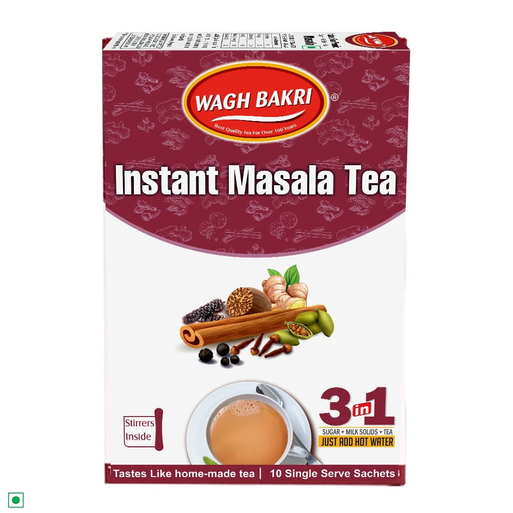 Masala Tea Unsweetened No Added Sugar 140g 10 Sachets (4.93 Oz) Pack of ...