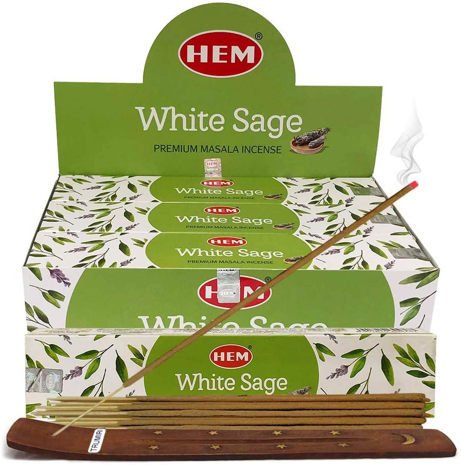 Masala White Sage Incense Sticks And Incense Stick Holder Bundle ...