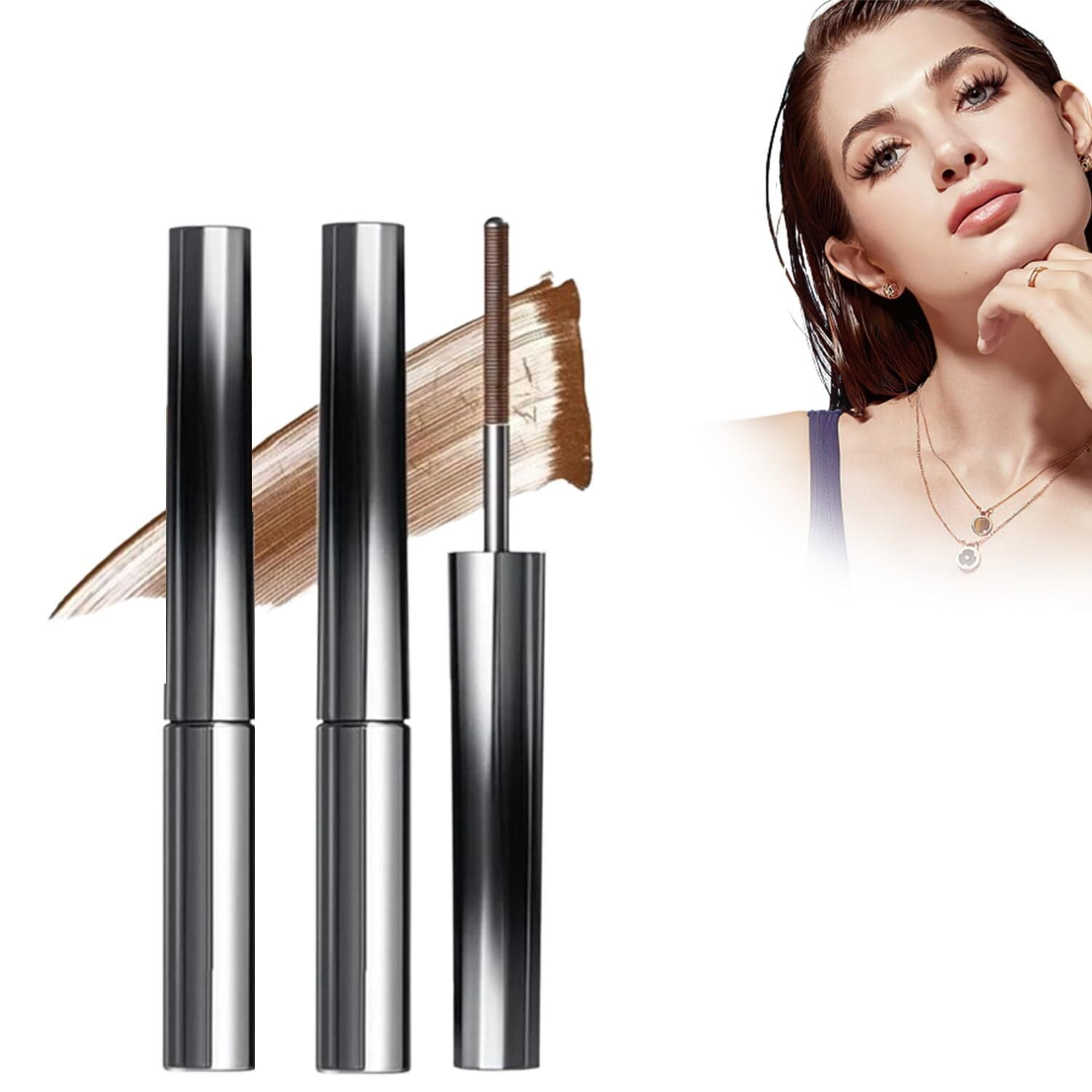 Mascara, 2025 New Black Washable Metal Mascara Wand, 3D Curling Eyelash ...