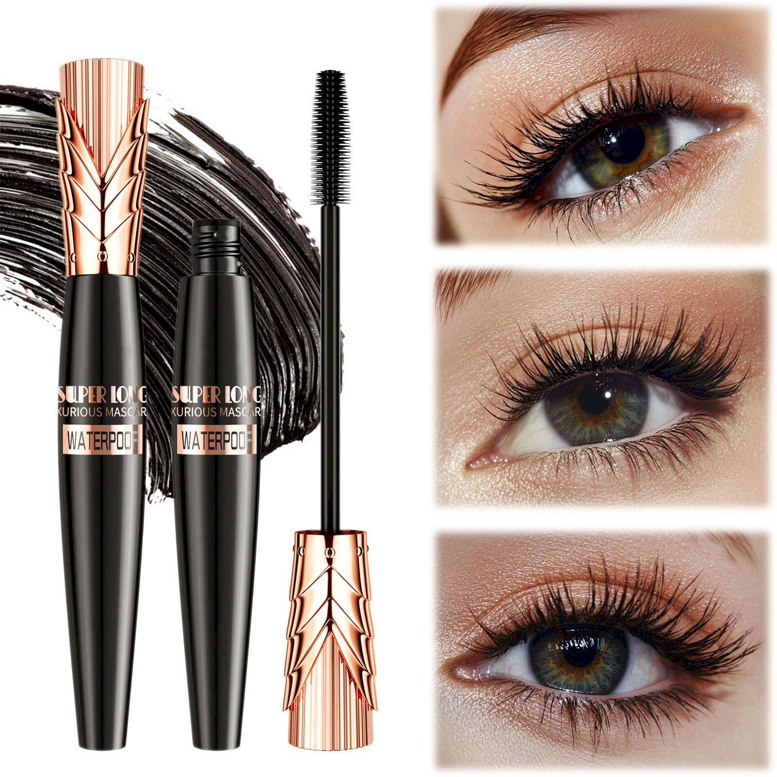 Mascara 5D Fiber Lash Mascara Natural Proof Mascara Lengthening and ...