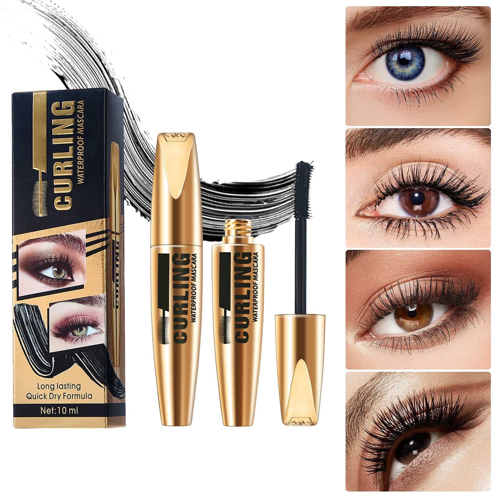 Mascara Eyelash Serum 4D Silks Fiber Lash Mascara Natural Smudges Proof ...