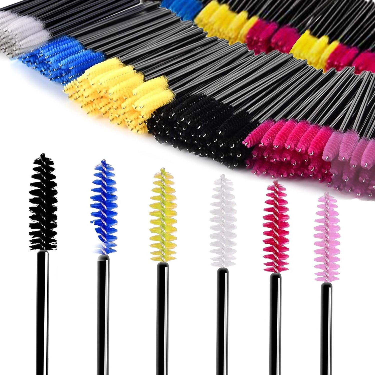 Mascara Wands, Disposable Eyelash Extension Brushes Applicators 100pcs ...