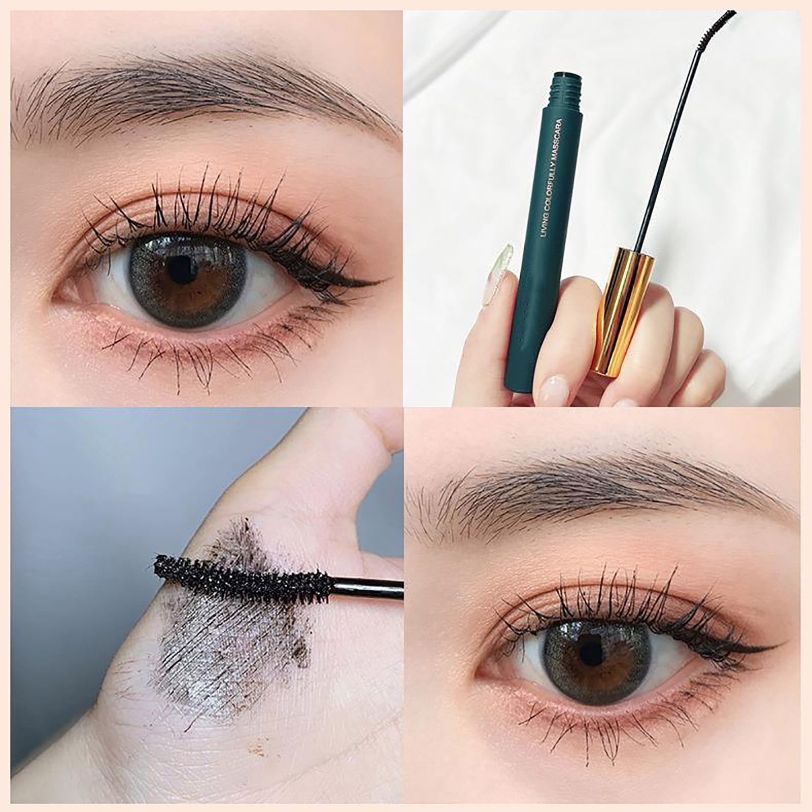 Mascara Waterproof Eyeliner Fine Brush Long Lasting Smudge Proof ...