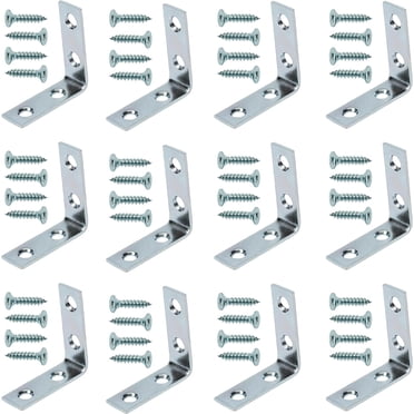 1-1/2 in. x 1-1/2 in. Inside Corner Brace, Steel, Zinc Plated (4 Pack ...