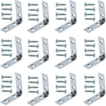 1-1/2 in. x 1-1/2 in. Double Wide Corner Brace, Steel, Zinc Plated (2 ...