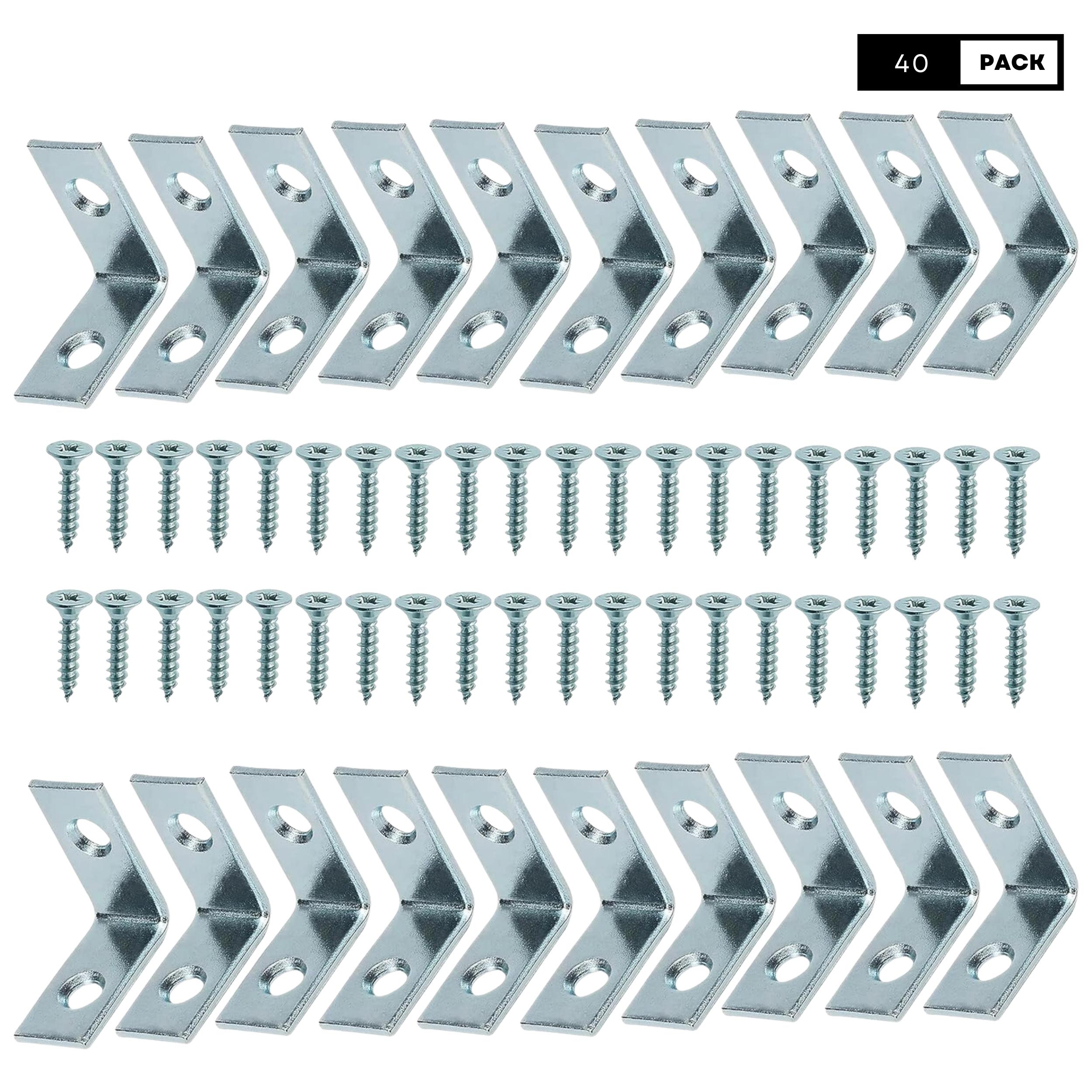 1-1/2 in. x 1-1/2 in. Inside Corner Brace, Steel, Zinc Plated (4 Pack ...