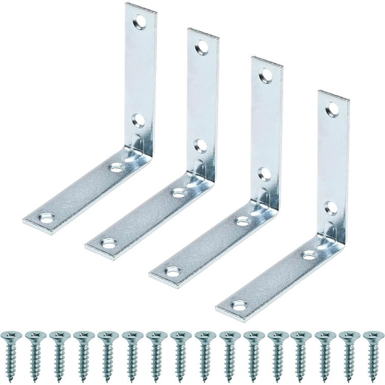 Mascot Hardware 2" Corner Braces, Zinc-Plated Iron, 4-Piece Pack ...