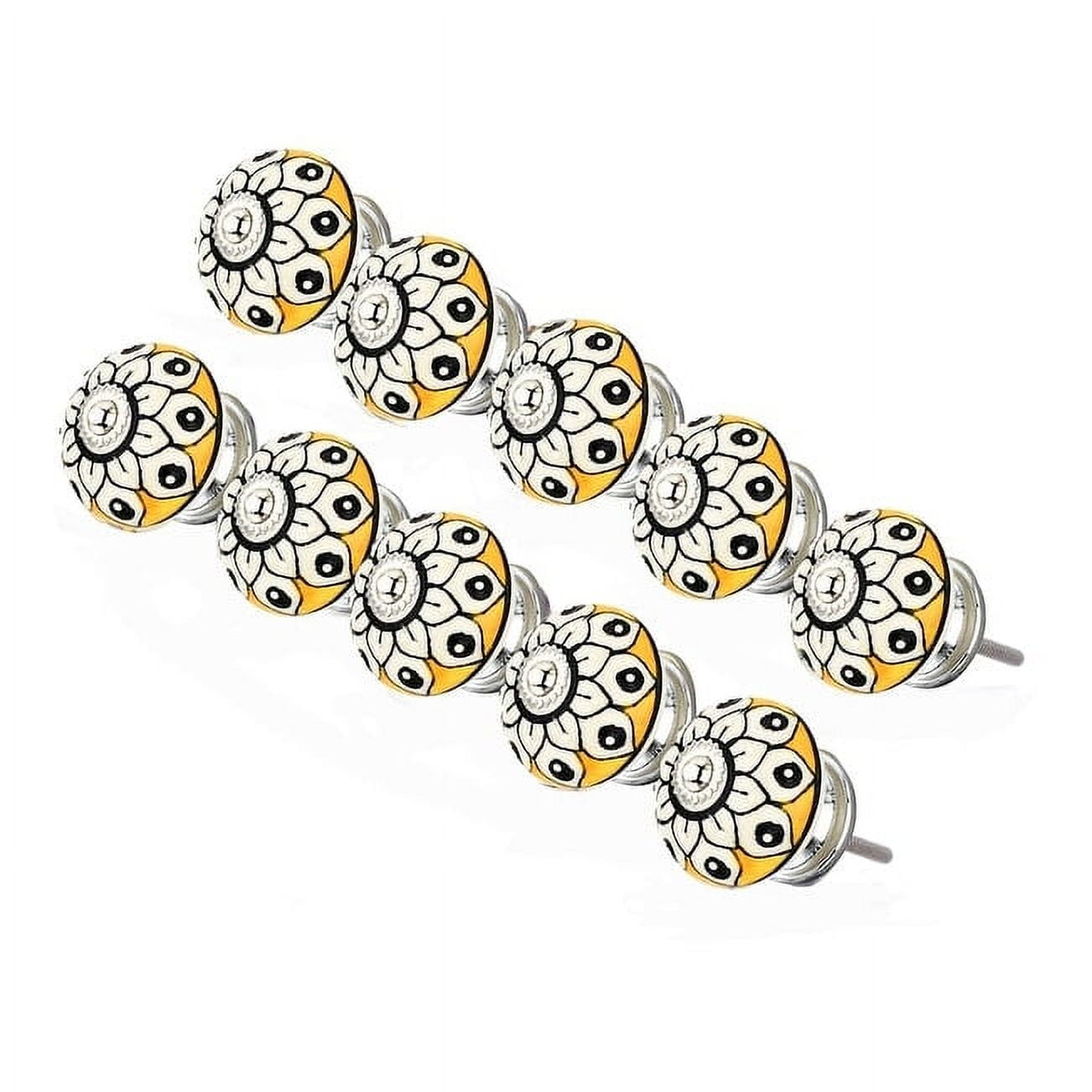 Mascot Hardware Classic Design Yellow Cabinet Knob Pack-10 - Walmart.com