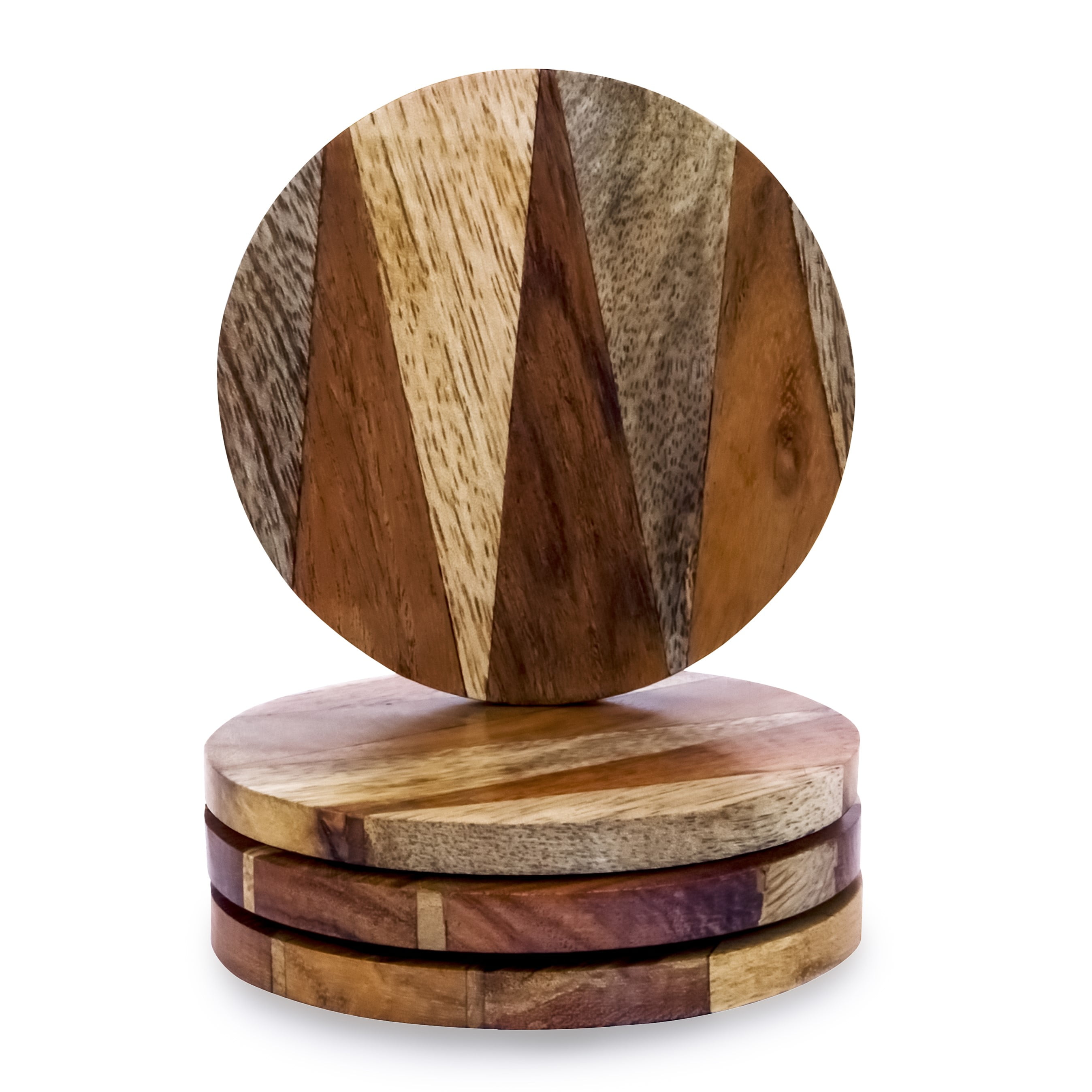 Mascot Hardware Coasters Round Knuckled Round Wooden Coaster for Table ...