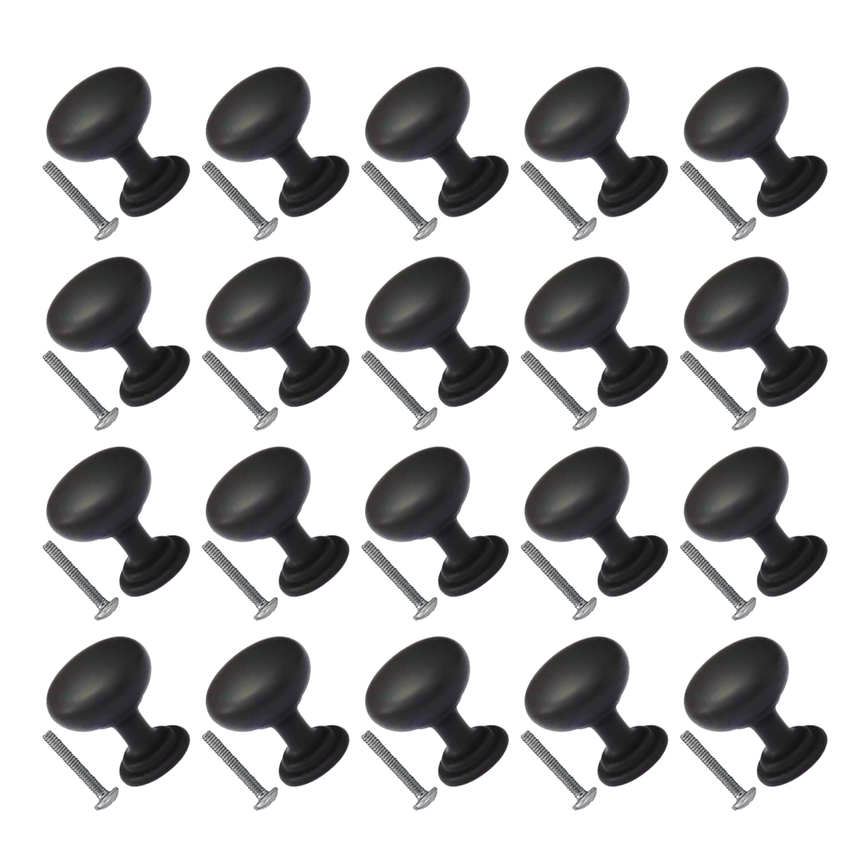 Mascot Hardware Elegant 1 in. Matte Black Round Metal Cabinet Knobs ...