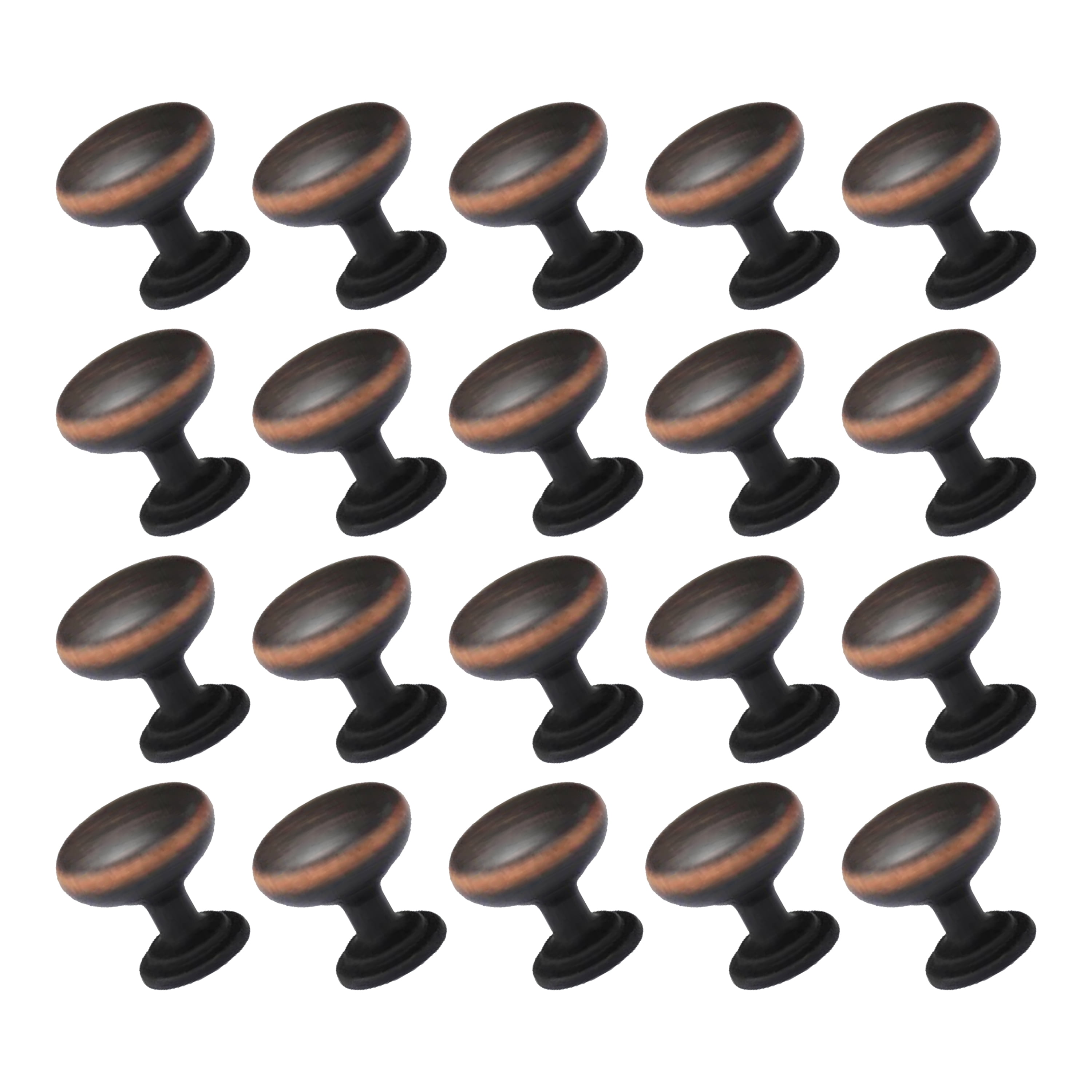 Mascot Hardware Elegant 1 in. Oil Rubbed Bronze Round Metal Cabinet Knobs - Pack of 20 - Walmart.com