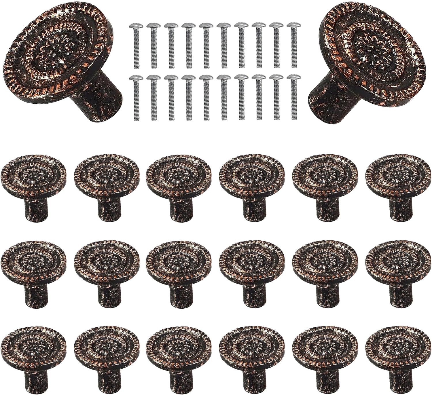 Mascot Hardware Floral Iron Cabinet Knob - Pack of 20 - Walmart.com