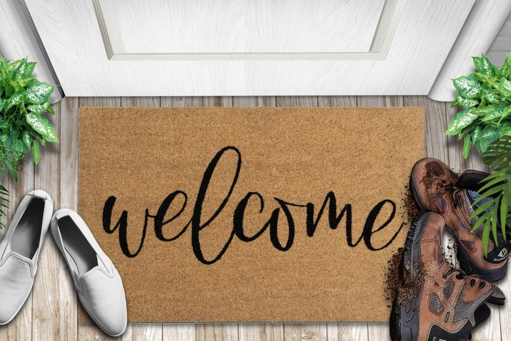 Mascot Hardware Natural Coir Doormat with Non-Slip Backing - 28 x 18 ...