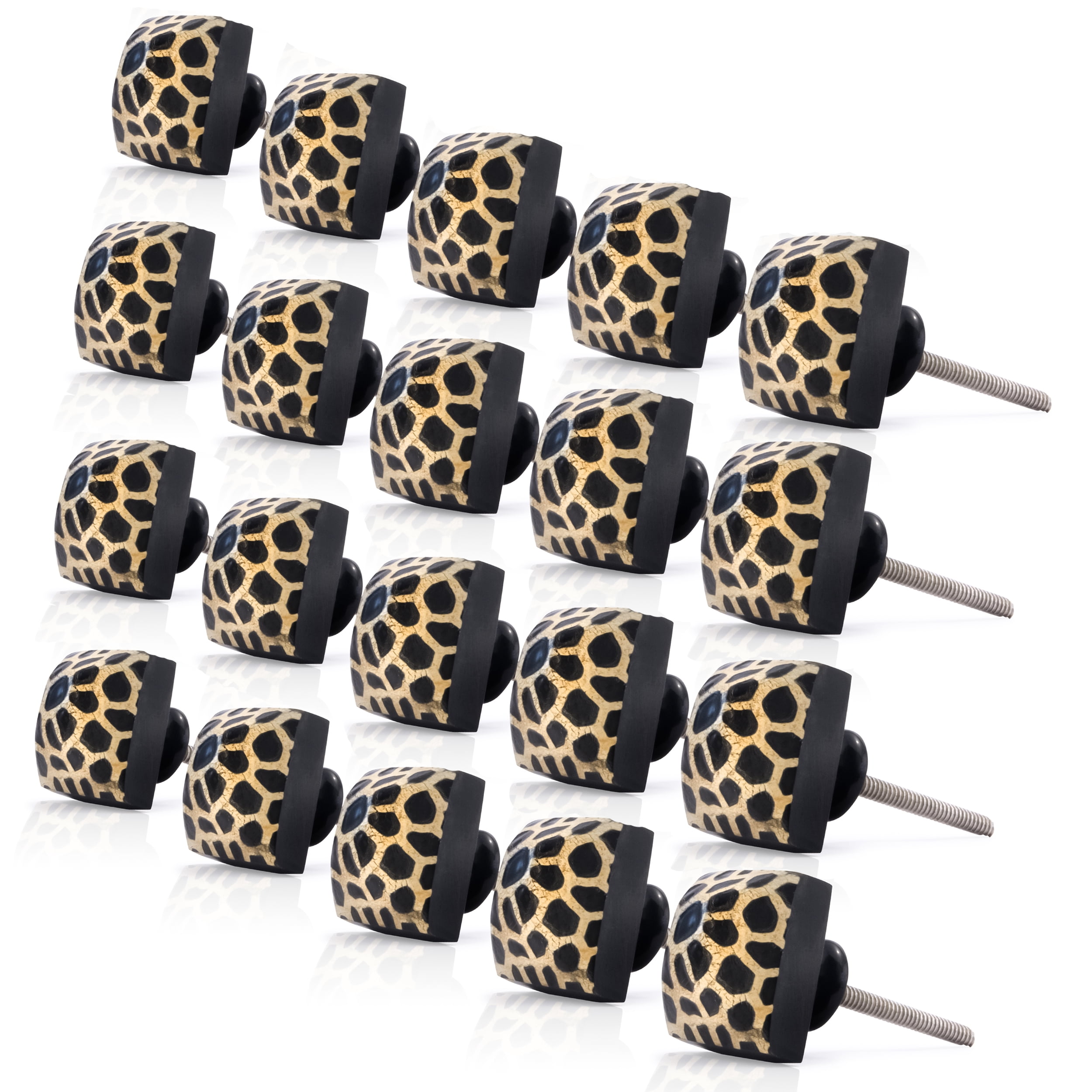 Mascot Hardware Stone Pattern Pyramid 1-3/8 In. Black On Distressed ...