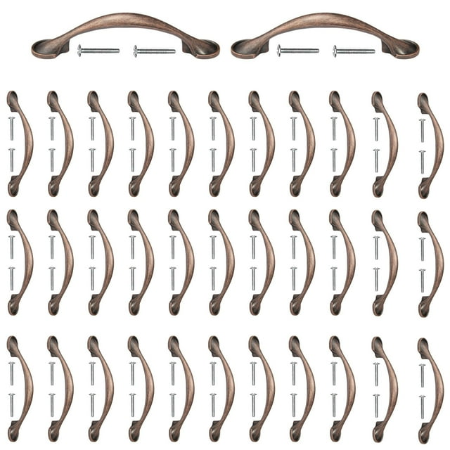 Mascot Hardware Wide Footed 3 In. (76Mm) Antique Copper Drawer Pull ...