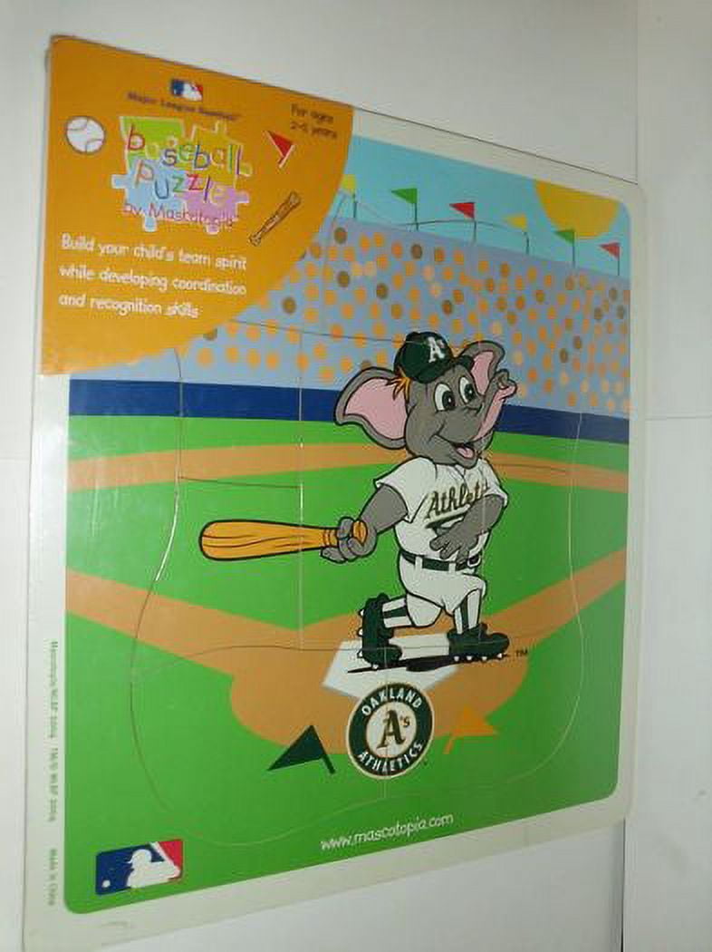 Mascotopia 2004 MLB Oakland As Wooden Baseball Puzzle For Ages 2-5 ...