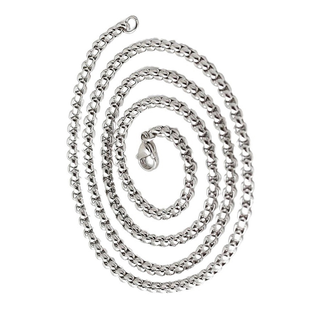 Masculine Titanium Steel Square Pearls Chain Necklace Street Style ...
