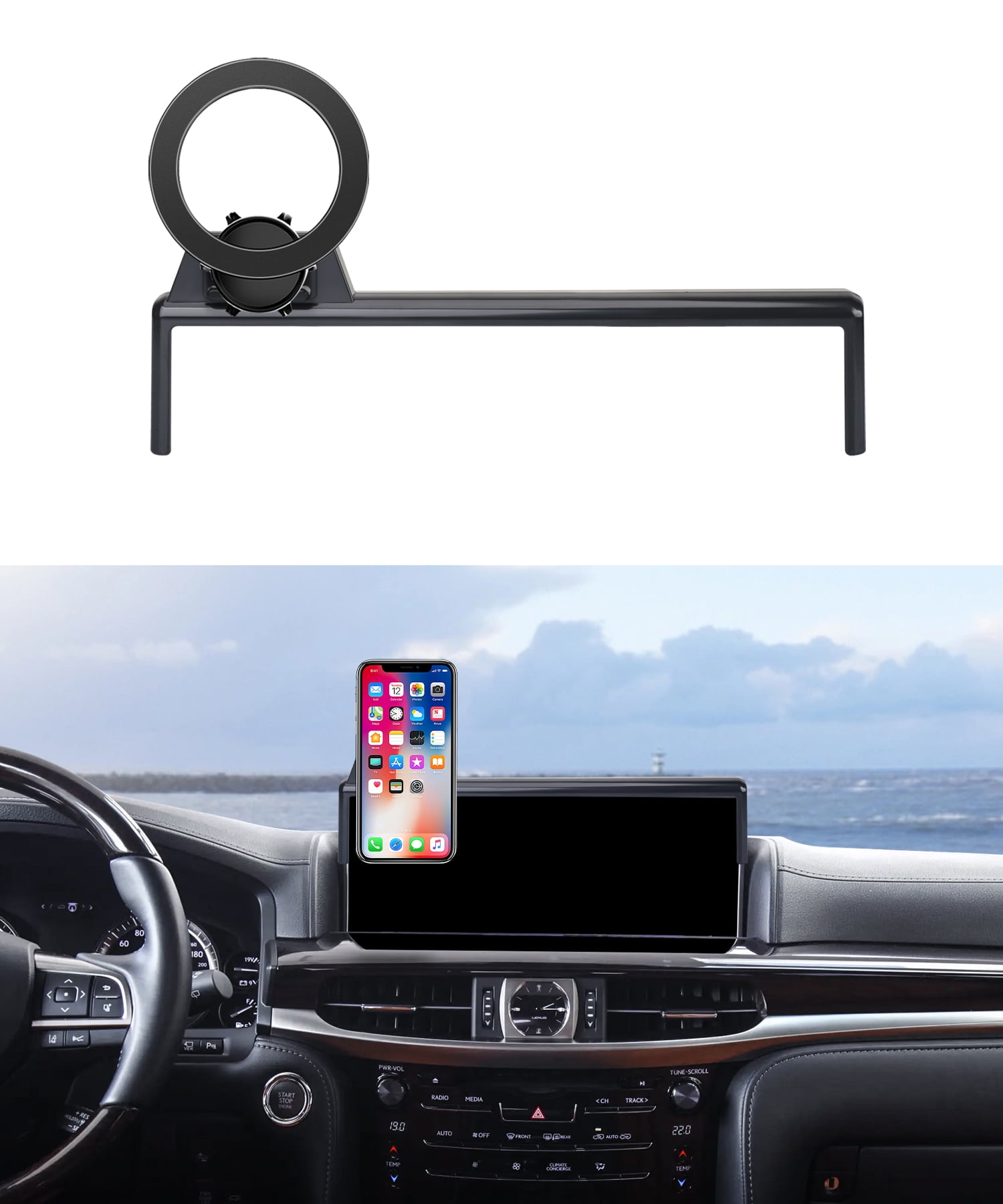 MaserWeller Car Phone Holder for 2016-2021 Lexus LX570 Accessories 12.3 ...
