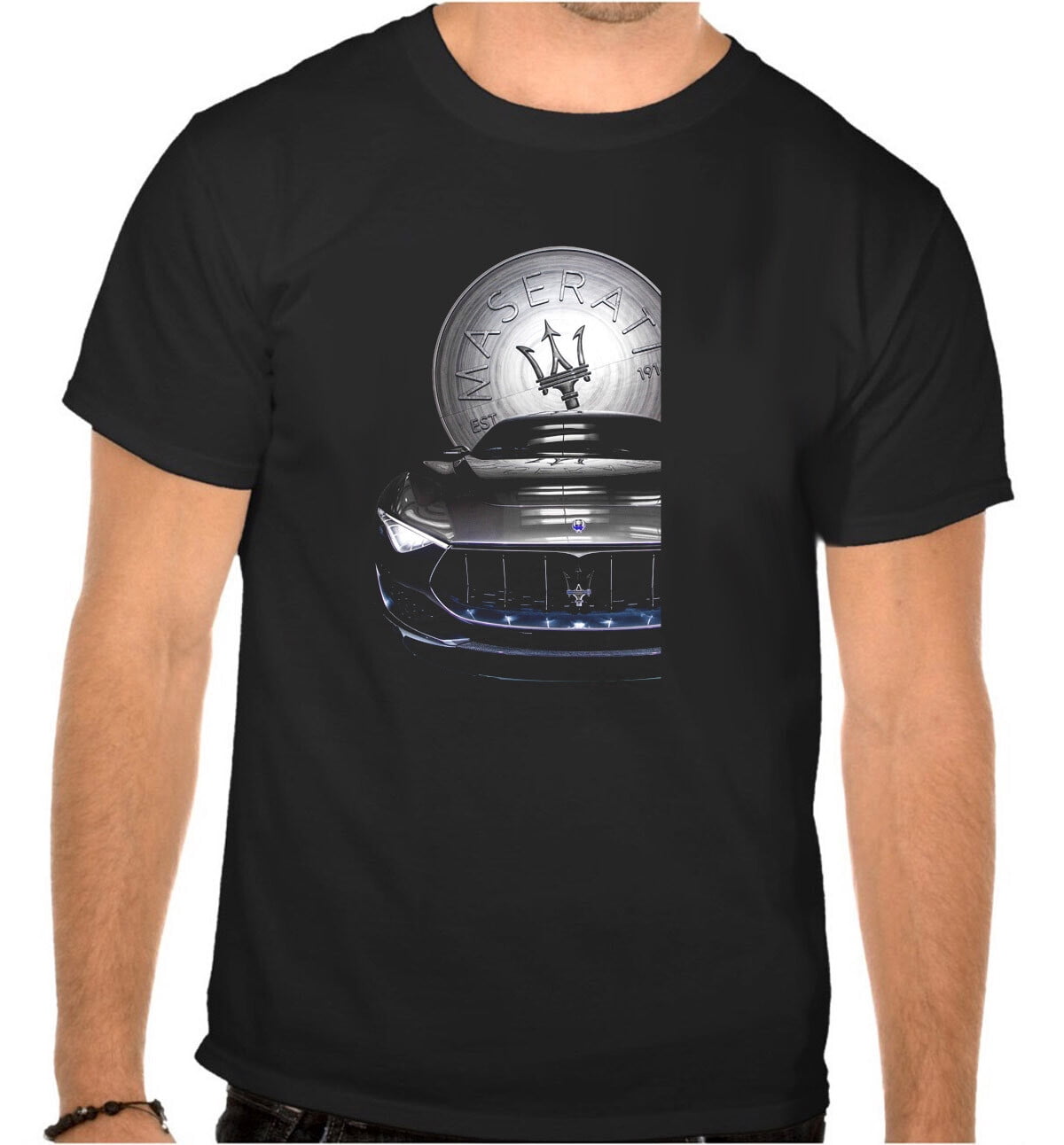 Maserati Auto Logo SCHWARZE T-Shirt - 1104 - Walmart.com