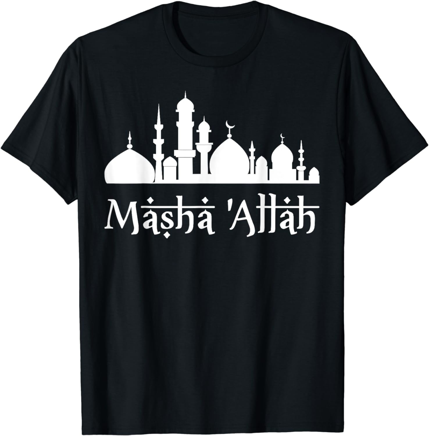 Masha Allah Masjid Design Islamic Themed Muslim Ramadan T-Shirt ...