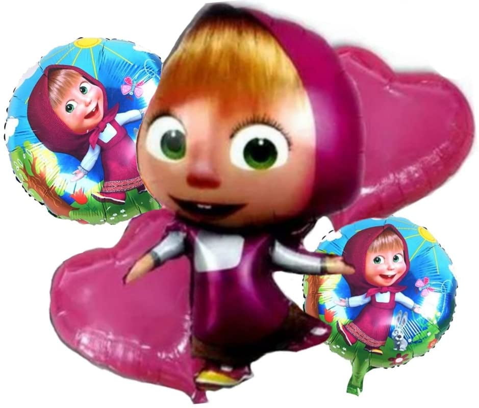 Masha Cartoon Theme Kids Birthday, Chiller Party Decoration Balloons ...