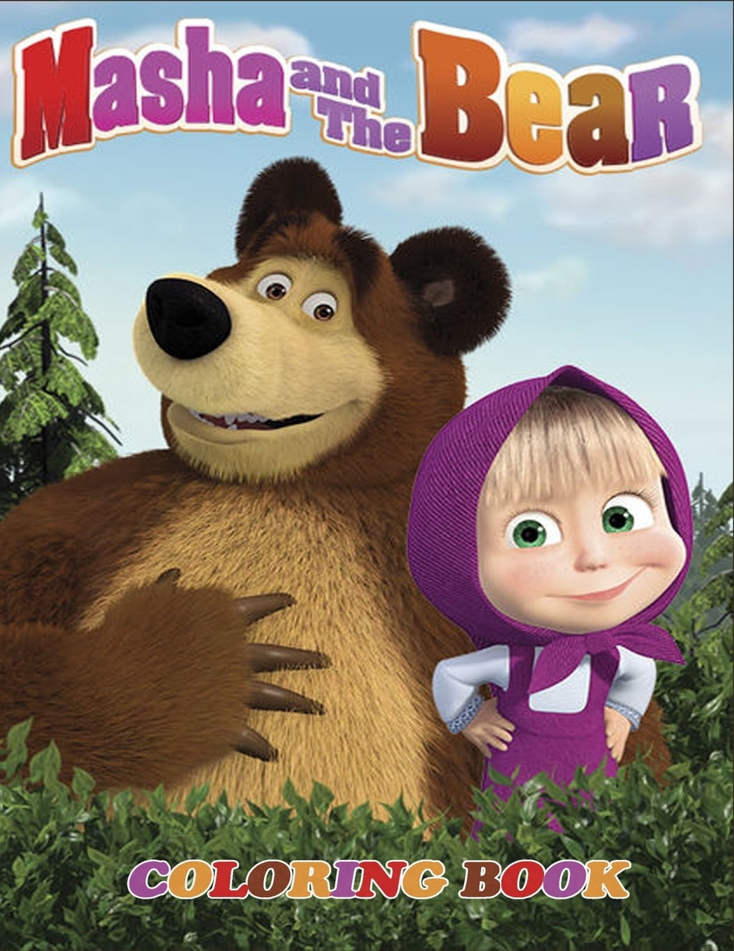 Masha and the Bear Coloring Book: Coloring Book for Kids and Adults ...
