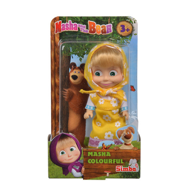 Masha and the Bear Masha Mini Doll 12cm yellow - Walmart.com