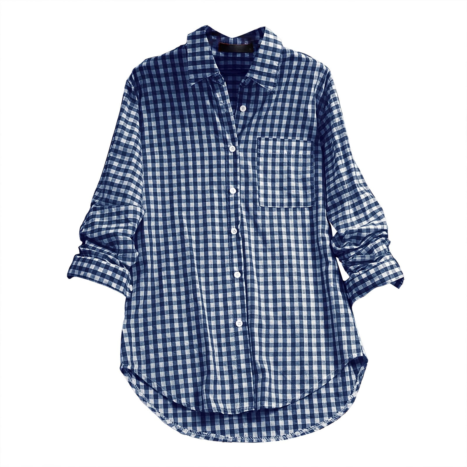 Mashaouyo Long Sleeve Plaid Shirt for Women Button Down Shirts Buffalo ...