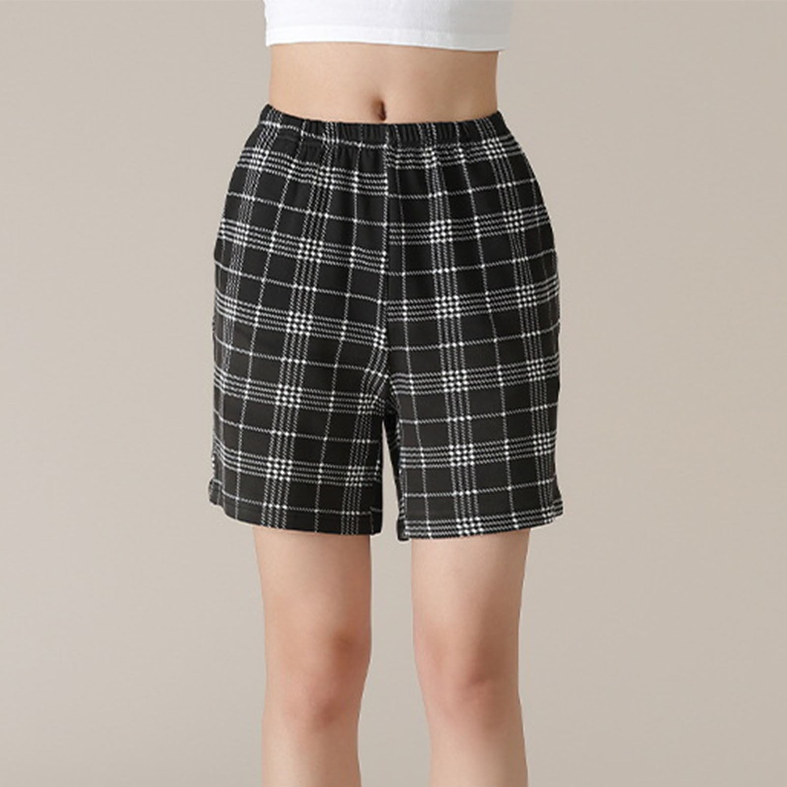 Mashaouyo Women's Shorts Running Waisted Yoga With Pockets Casual Pants ...