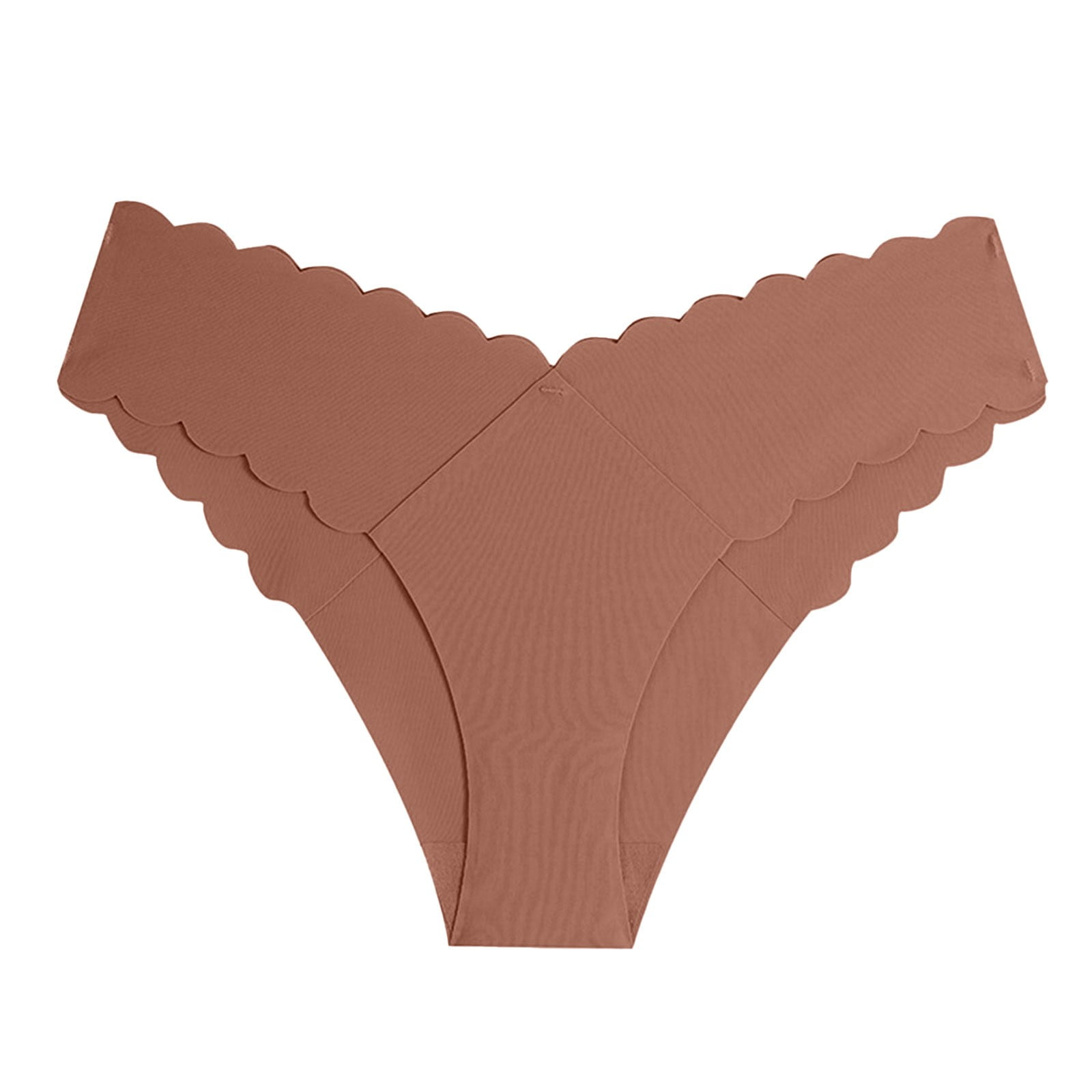 Mashaouyo Women's Summer Wavy Edge V Shaped Waist Without Marks Ice Thong Underwear For Women ...