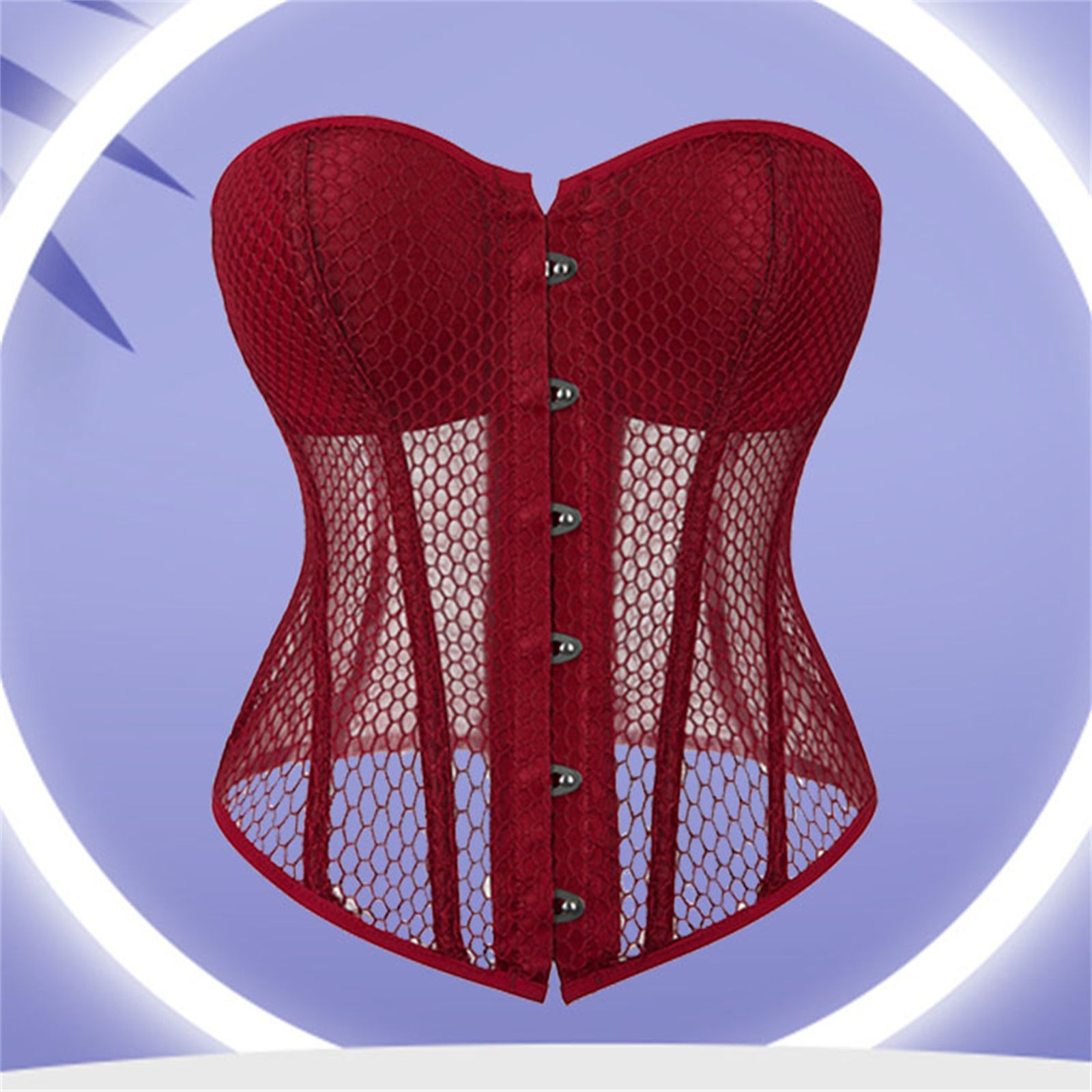 Mashaouyo Womens Shapers Waist Trainer Heavy Duty Steel Boned Underbust ...