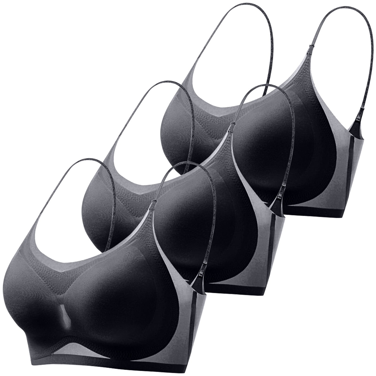 Mashaouyo Womne's Push Up Bras Thin Bras Summer Plus Size Ice Comfort ...