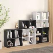 HomGarden 3-Tier 8 Cube Storage Organizer 3-Shelves Wood Open Shelf ...
