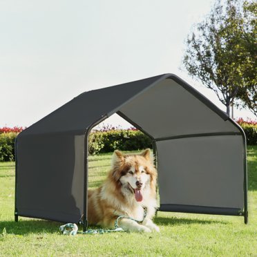 Demi Bonn 66" Large Dog House for Outdoor, Wooden Dog Kennel with Porch ...