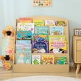 Masiis Kids Bookshelf 5-Tier Kids Bookcase for Rooms Natural Book ...
