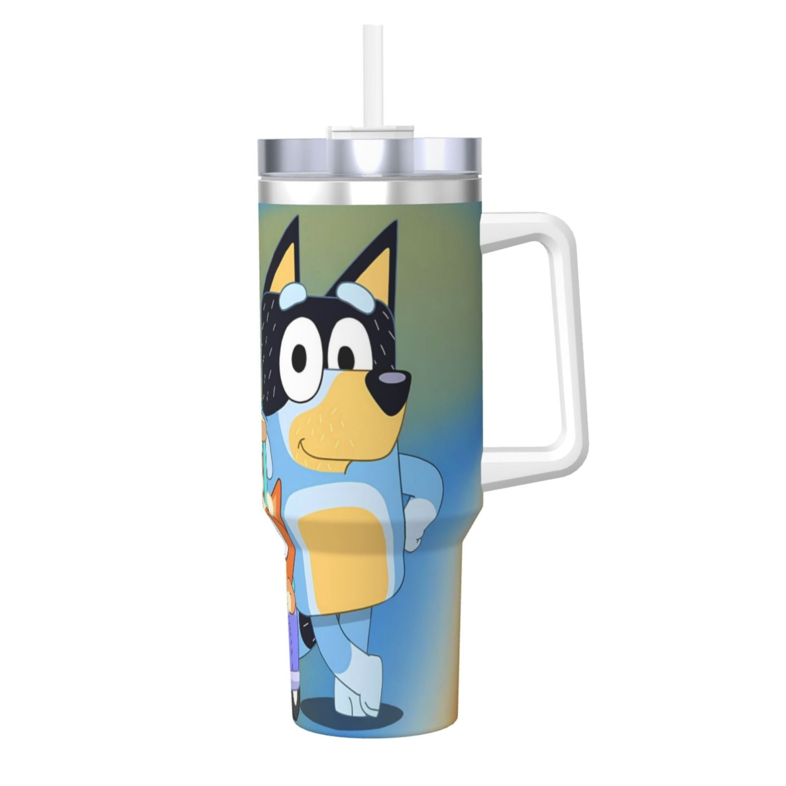 Masiiu Bluey Pattern 40OZ Ice Bully With Handle, Stainless Steel ...
