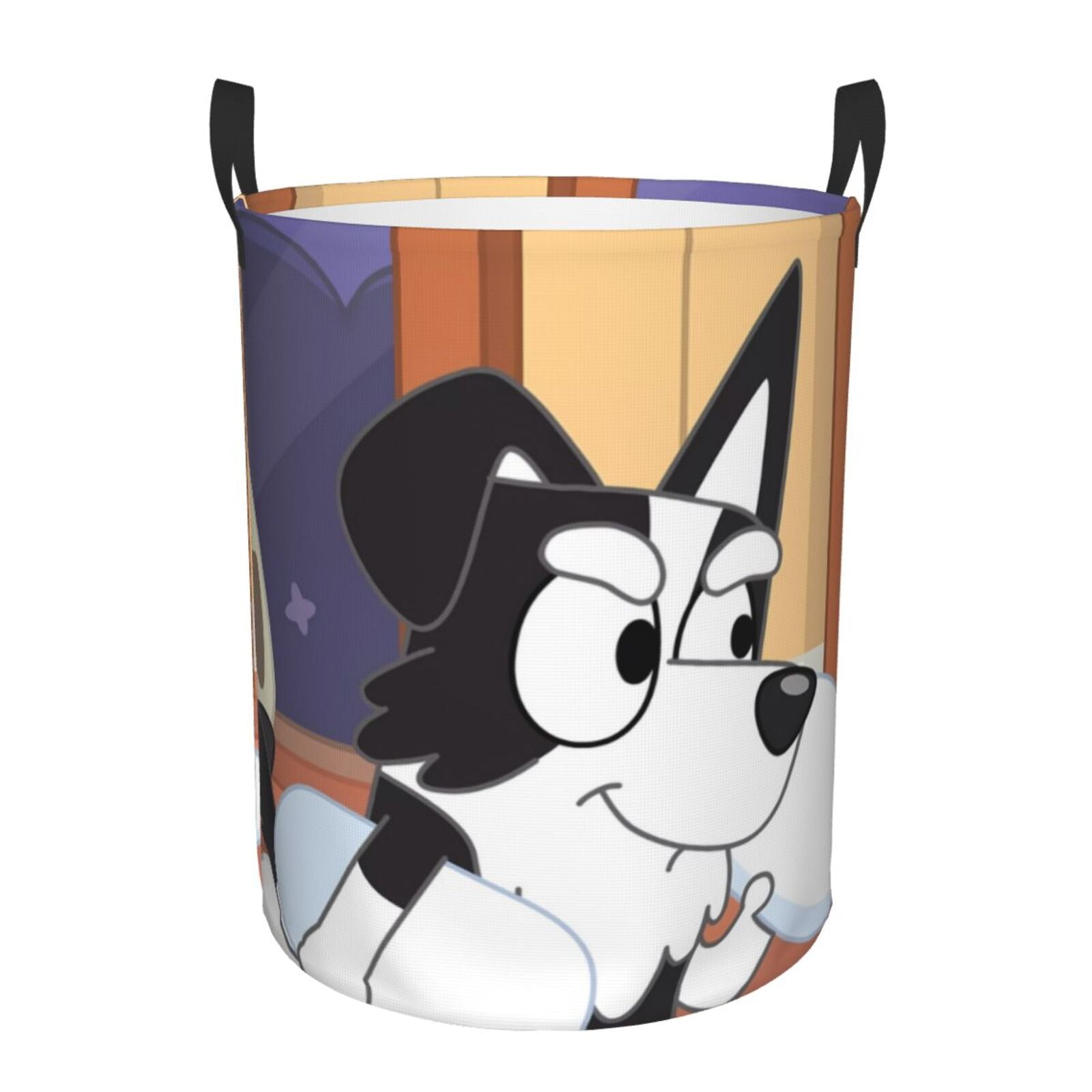 Masiiu Bluey Print Circular Hamper with Handles, Large Capacity Storage ...