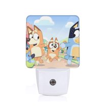 Masiiu Bluey Print LED Night Lights with Dusk to Dawn Sensor, Kids ...