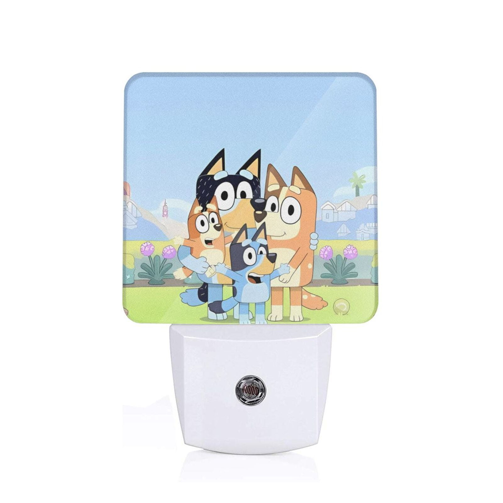 Masiiu Bluey Print LED Night Lights with Dusk to Dawn Sensor, Kids ...