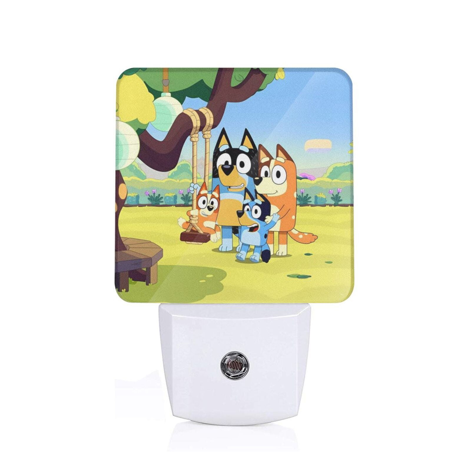 Masiiu Bluey Print LED Night Lights with Dusk to Dawn Sensor, Kids ...