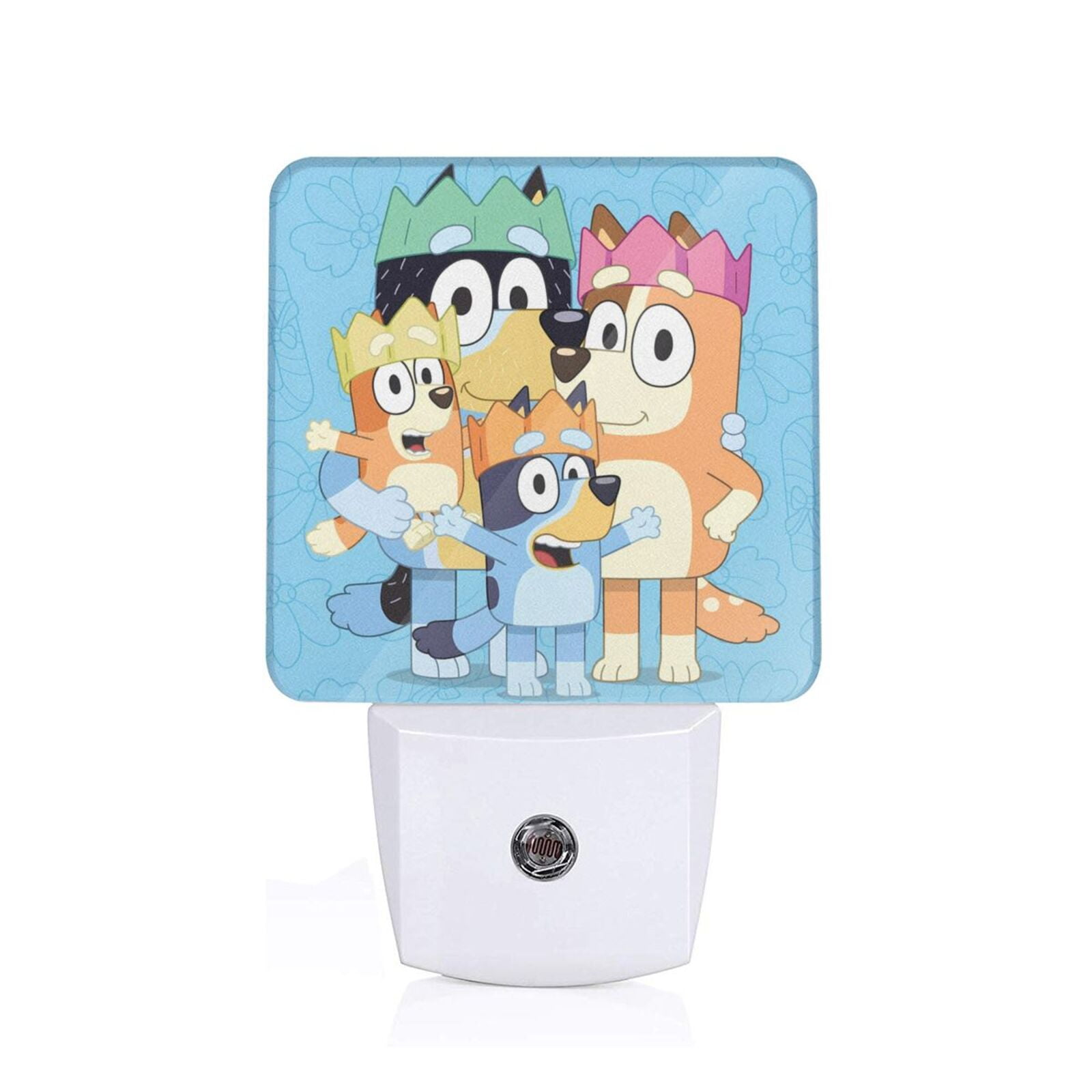 Masiiu Bluey Print LED Night Lights with Dusk to Dawn Sensor, Kids ...
