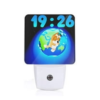 Masiiu Bluey Print LED Night Lights with Dusk to Dawn Sensor, Kids ...