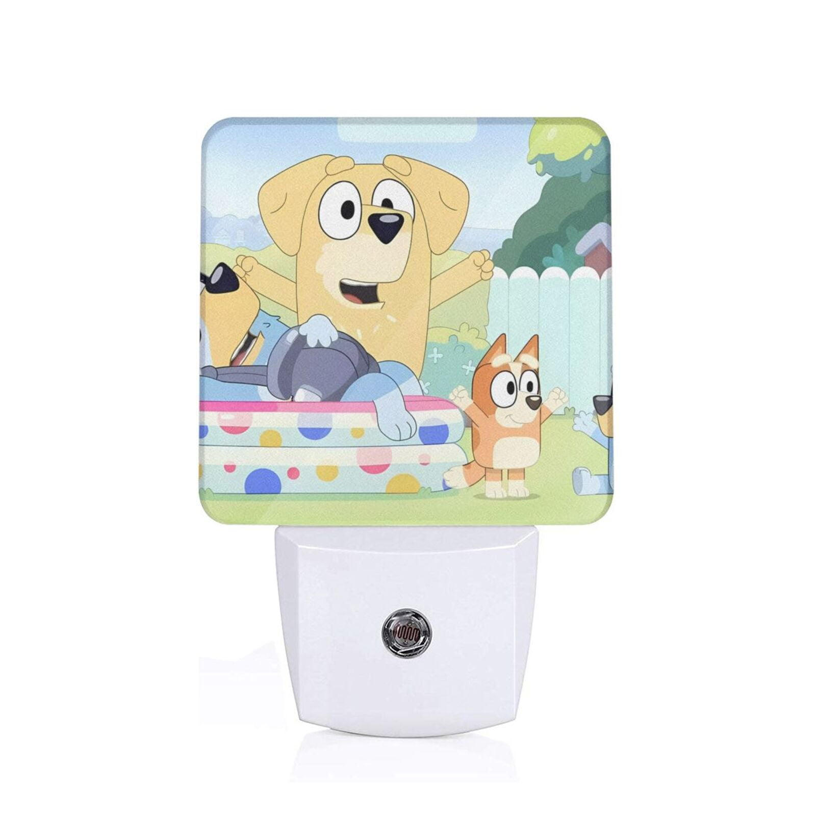 Masiiu Bluey Print LED Night Lights with Dusk to Dawn Sensor, Kids ...