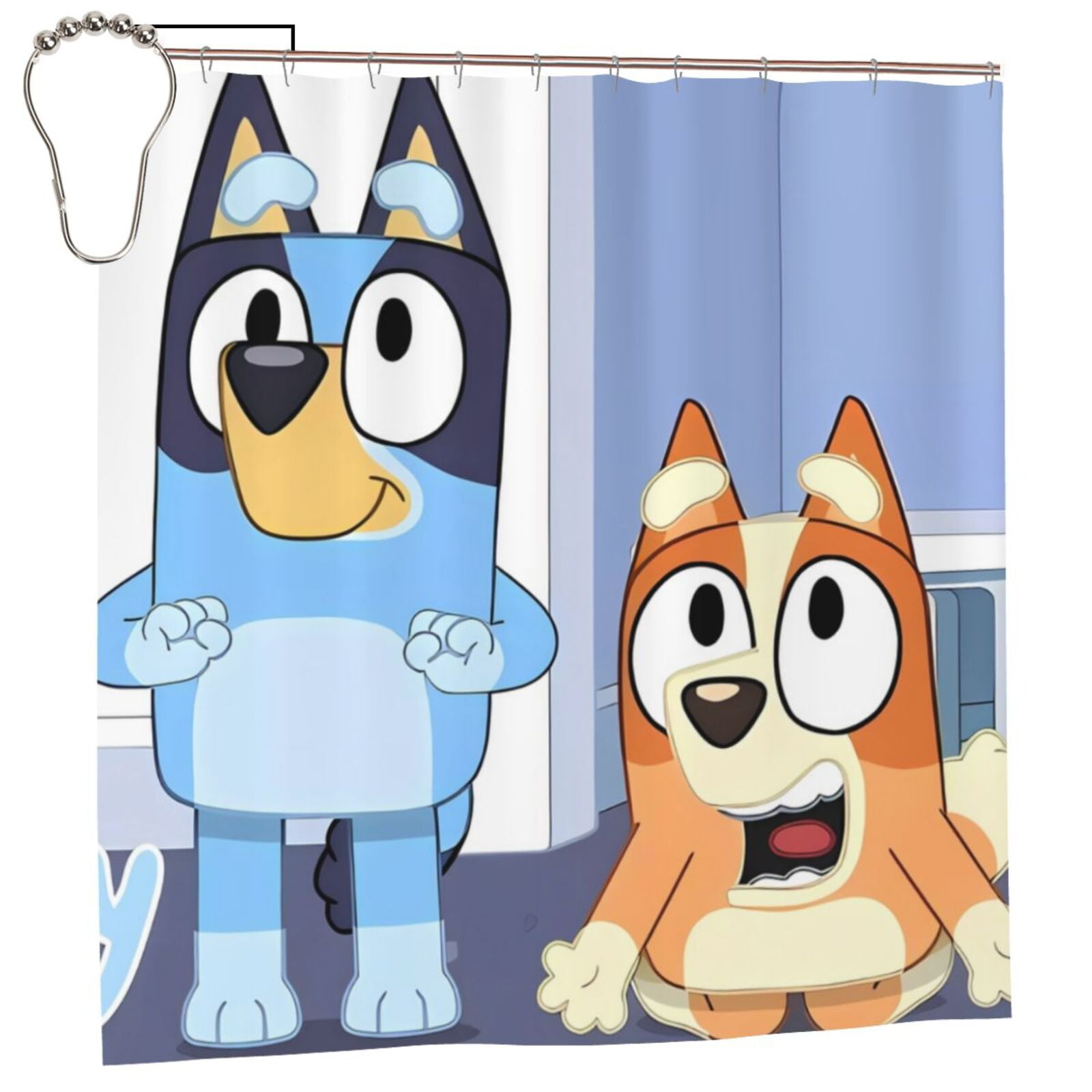 Masiiu Bluey Print Shower Curtain 72x72in Waterproof for Bathroom Decor ...