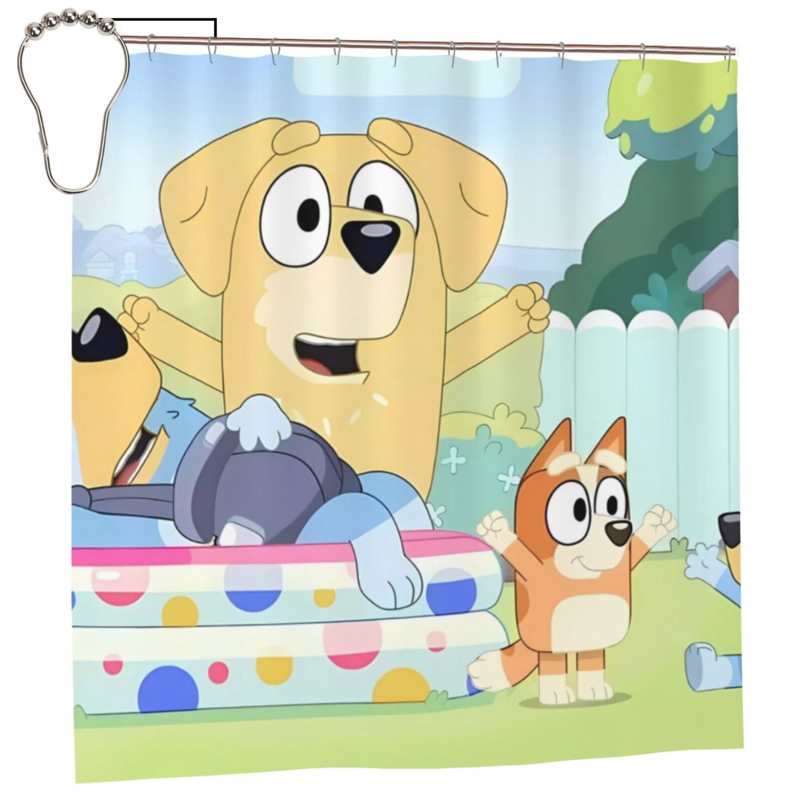 Masiiu Bluey Print Shower Curtain 72x72in Waterproof for Bathroom Decor ...